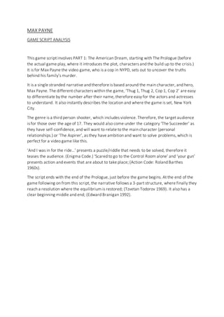 Script analysis | PDF