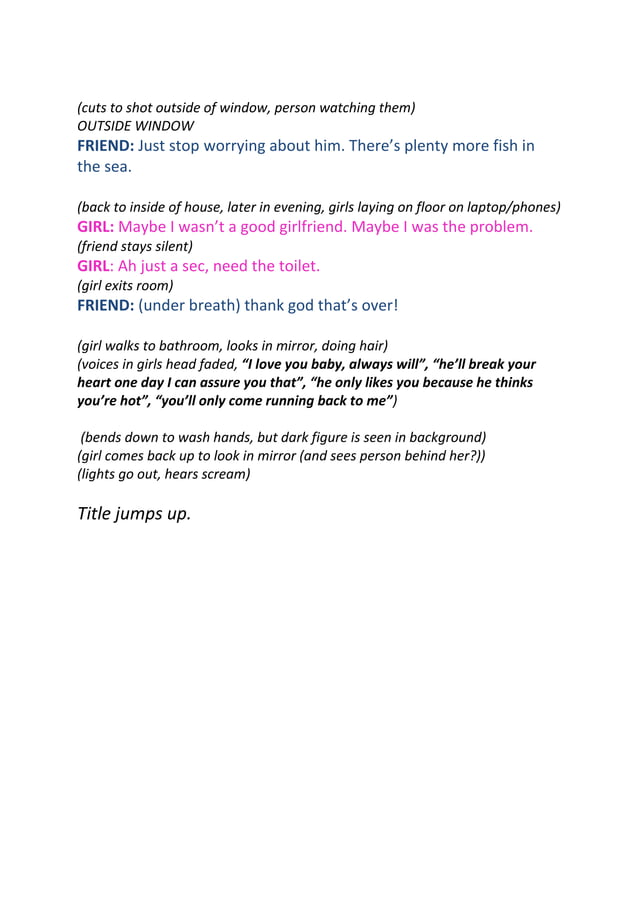 Script and Camera Updated | DOCX