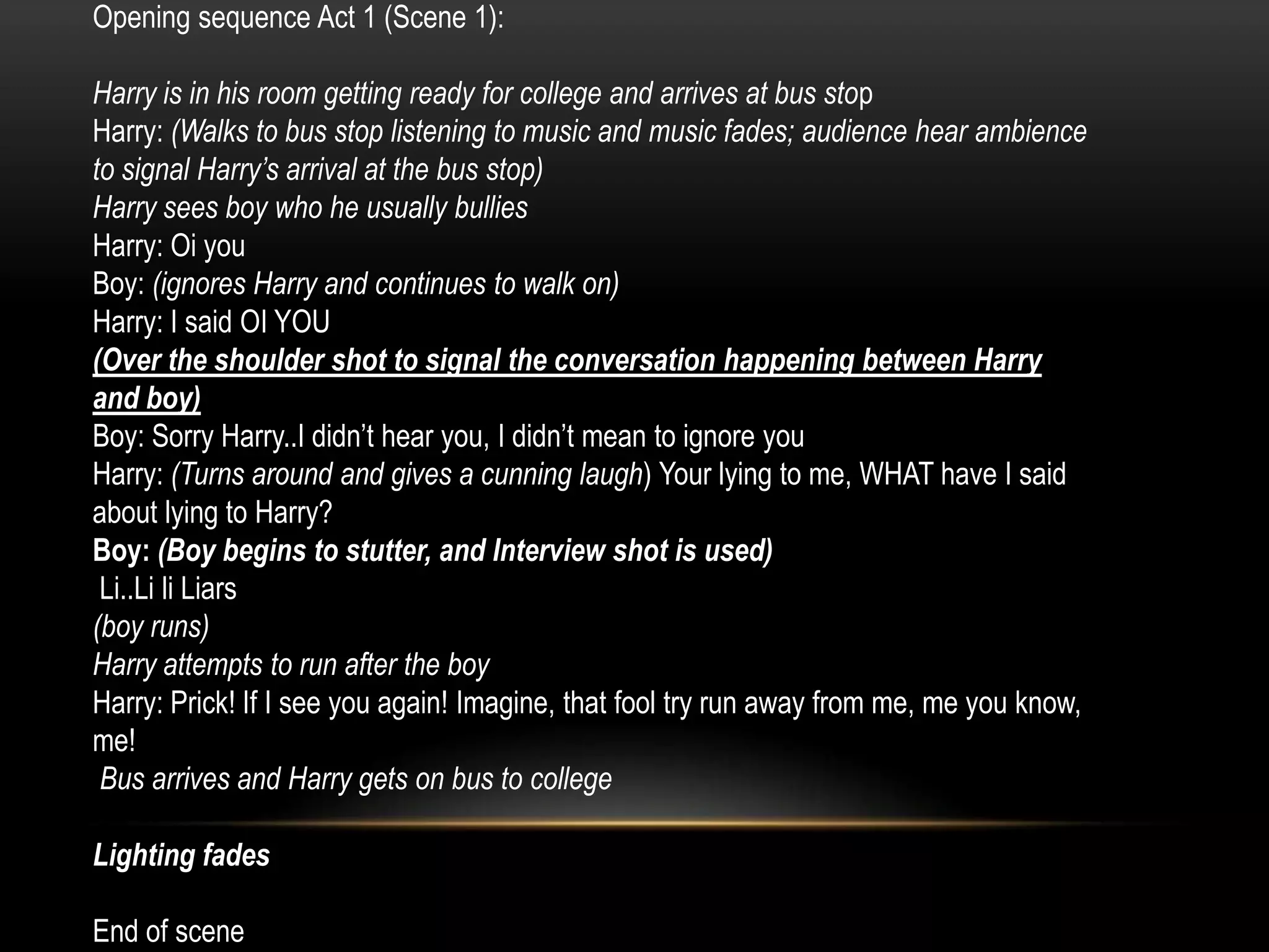 Script 'boy who cried wolf' | PPT