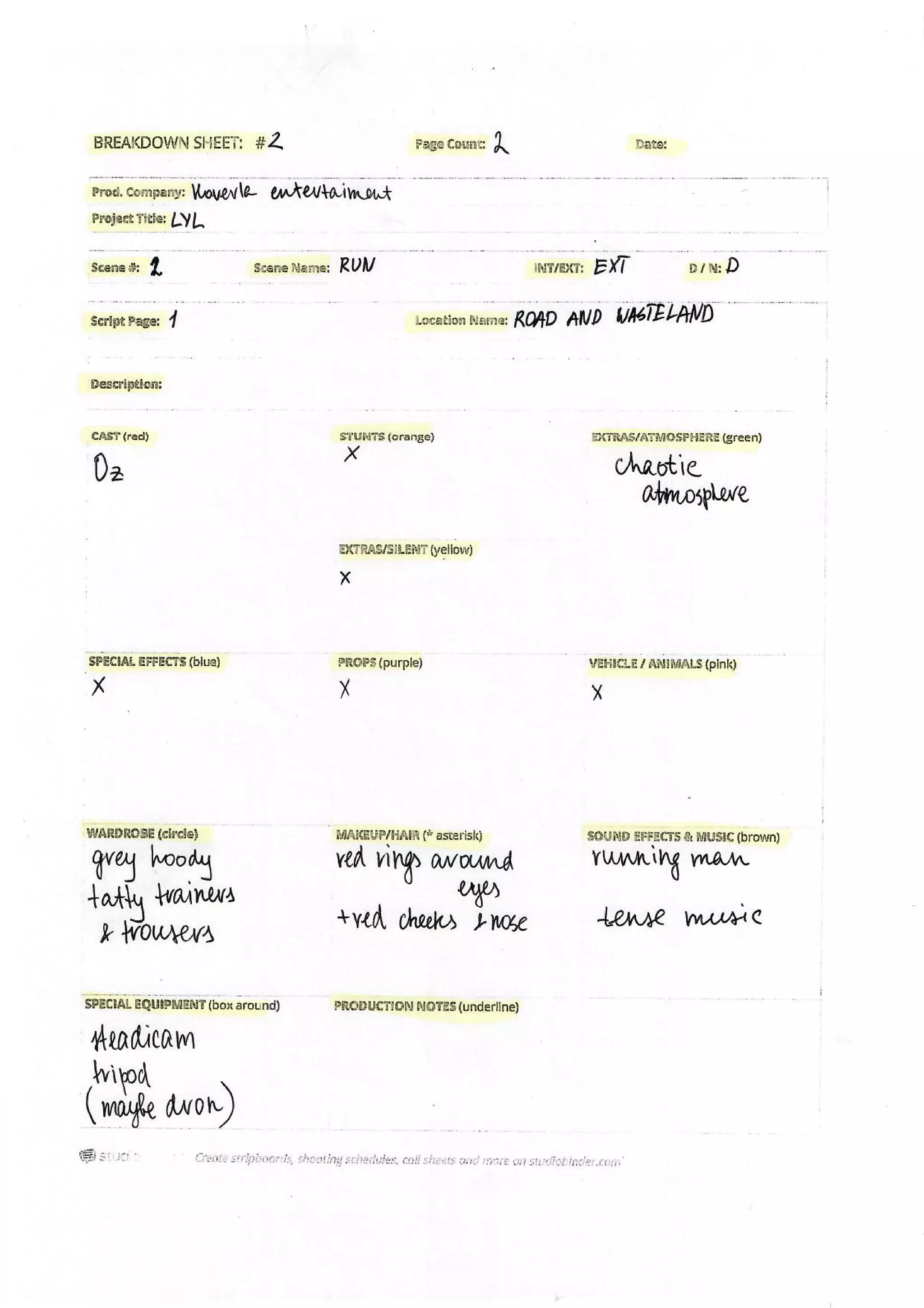 Script breakdown | PDF