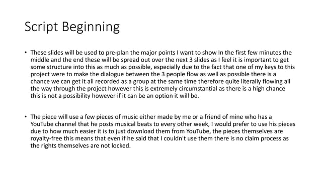 Script briefing | PPTX | Screenwriting | Content Production