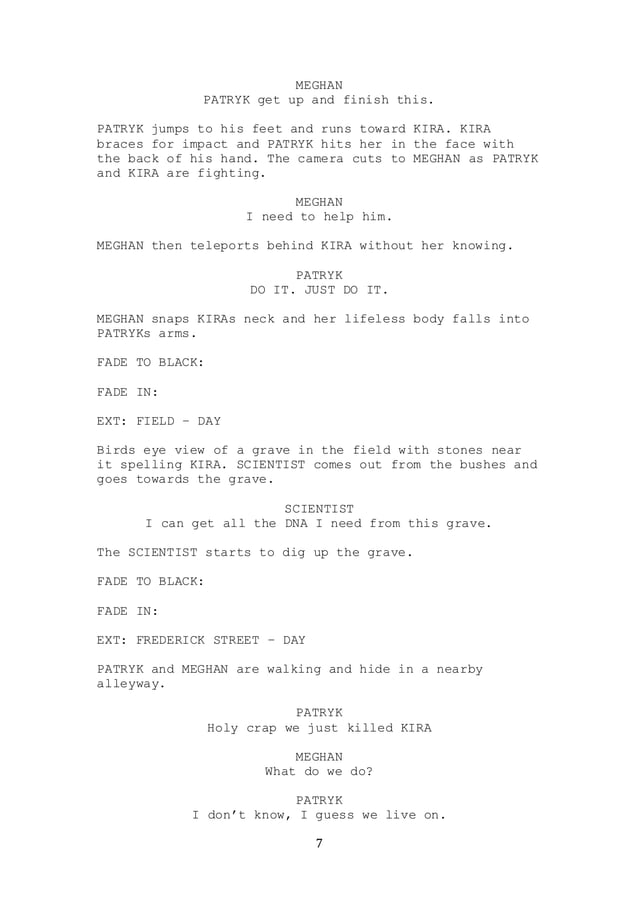 Script by josh final | PDF