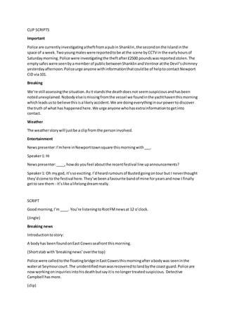 Script clips | DOCX