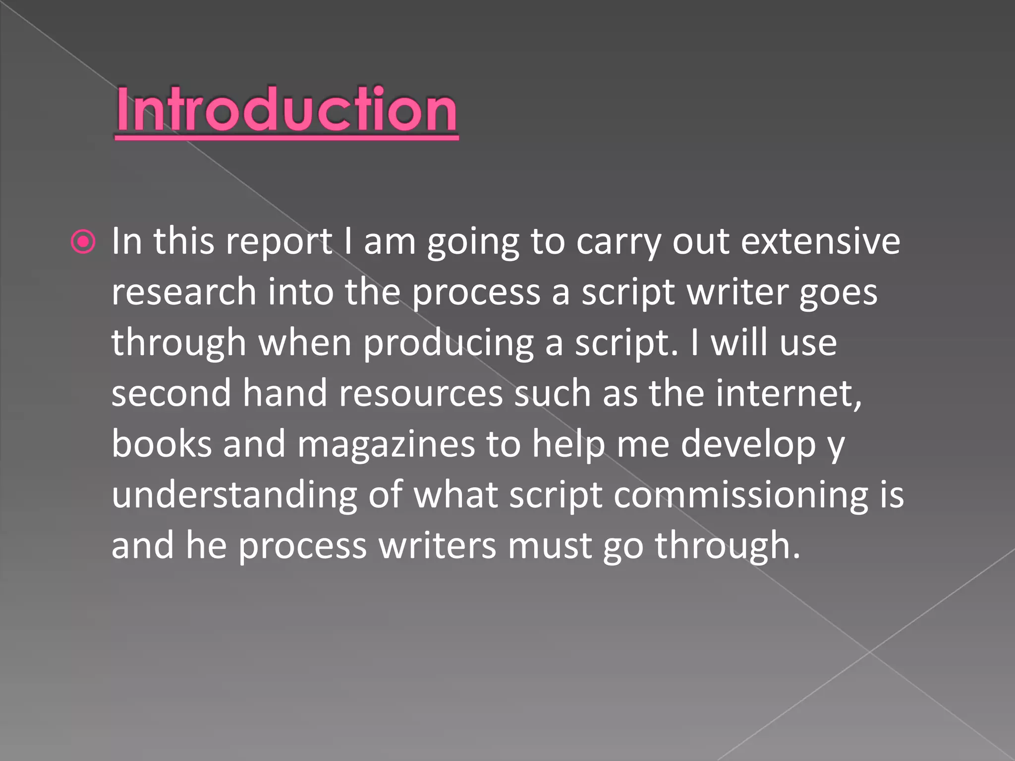 Script commissioning | PPT