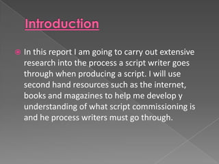 Script commissioning | PPT
