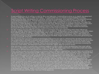 Script commissioning | PPT