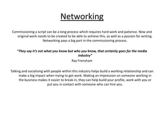 Script commissioning presentation | PPTX