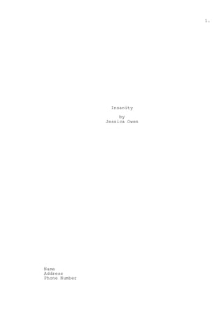 Script - Insanity | DOCX