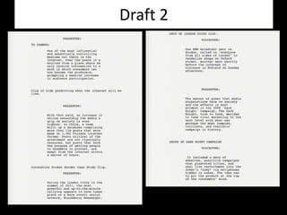 Script, Shot List, Costume & Storyboard | PPT