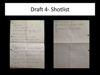 Script, Shot List, Costume & Storyboard | PPT