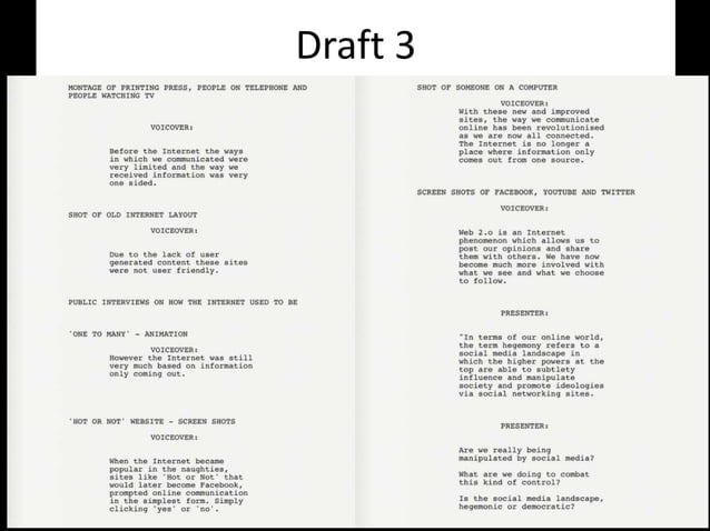 Script, Shot List, Costume & Storyboard | PPT