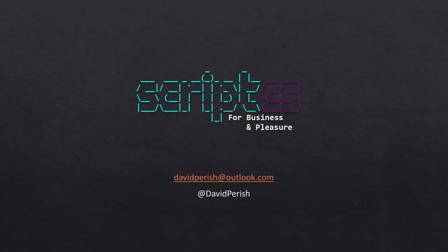 ScriptCS For Business and Pleasure | PPTX