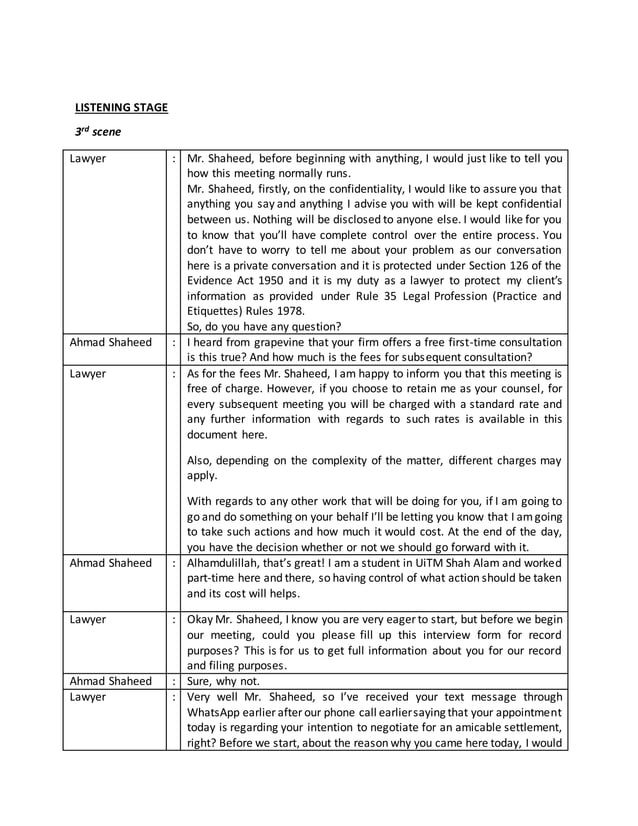 CTA Individual Interview script | PDF