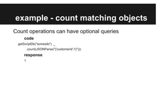 VBA API for scriptDB primer | PPT