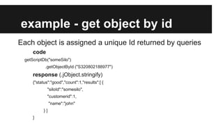 VBA API for scriptDB primer | PPT