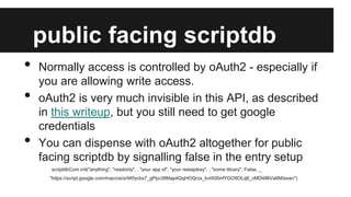 VBA API for scriptDB primer | PPT
