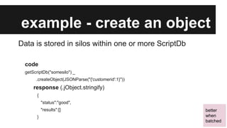 VBA API for scriptDB primer | PPT