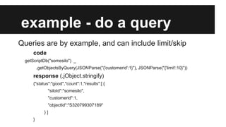 VBA API for scriptDB primer | PPT