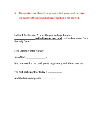 Declamation Contest Script for Moc | DOC