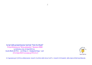 Yom Ha Shoah: la sceneggiatura | PDF | Judaism | Religion & Spirituality