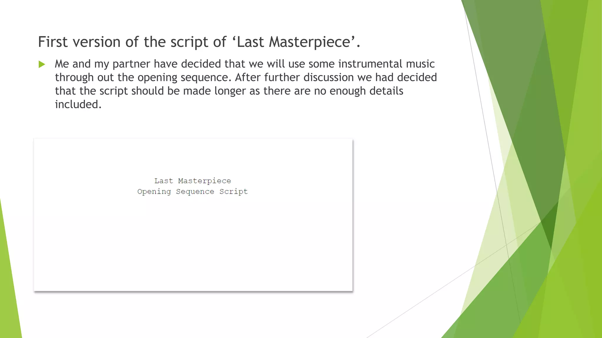 Script development | PPTX