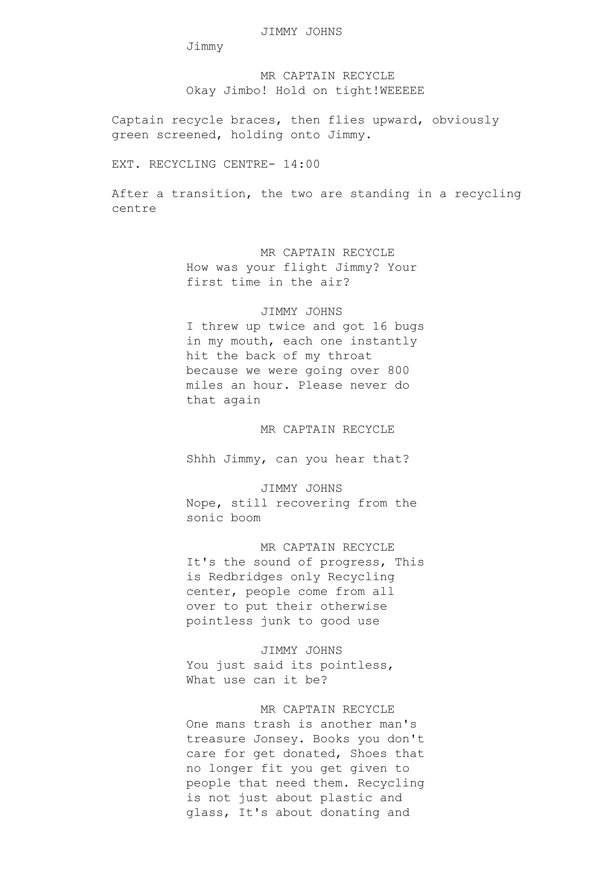 Mr captain recycle script | PDF | Environmental Services Industry ...