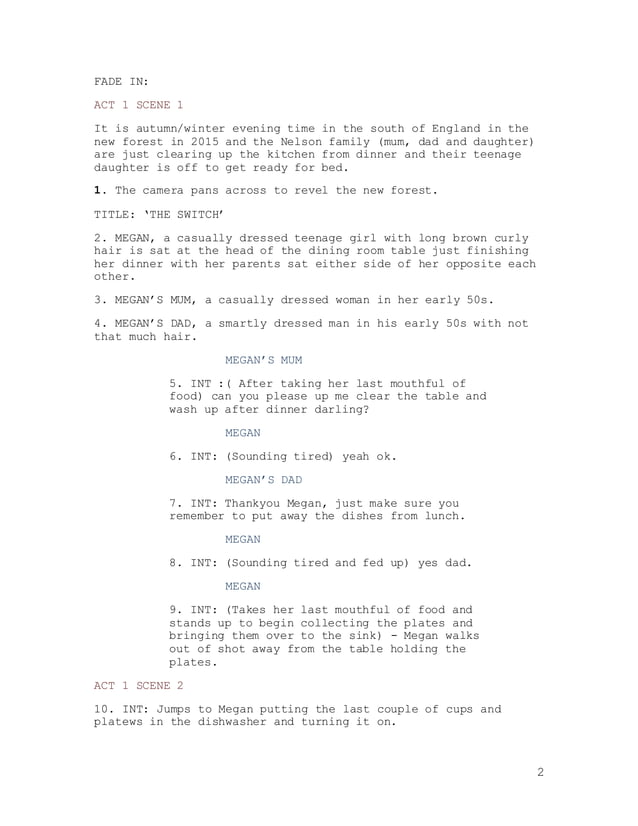 Script draft 1 | PDF