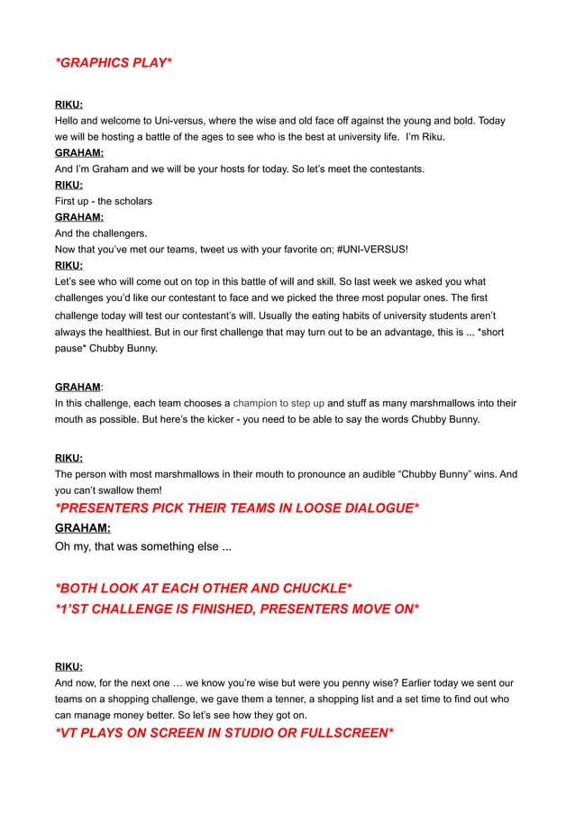 Script: 3rd Draft | PDF