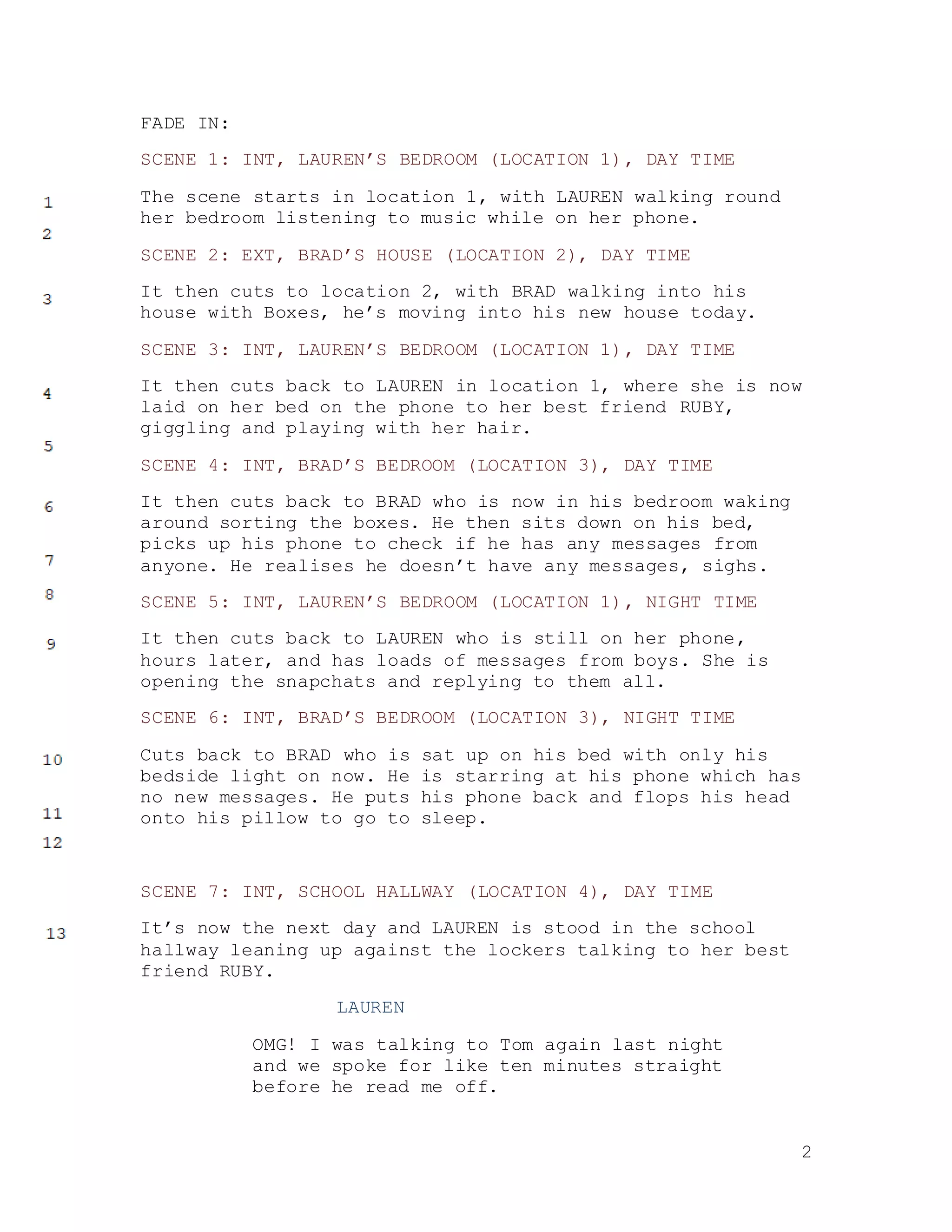 Script draft 3 | PDF