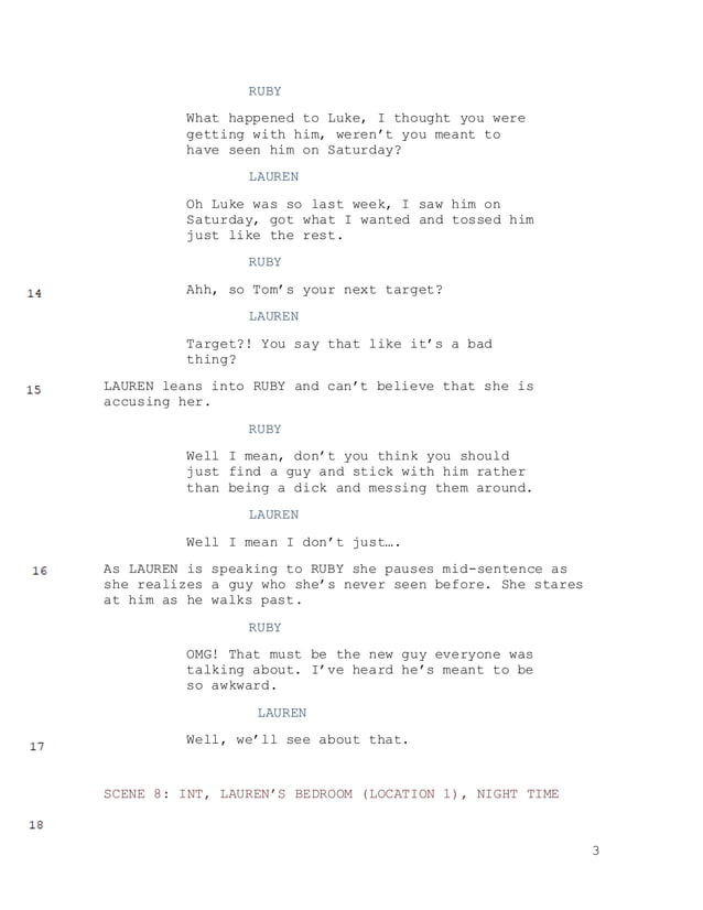 Script draft 3 | PDF