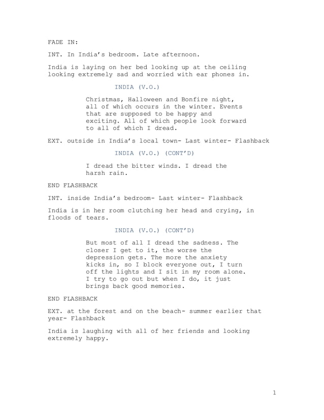 Script draft one | PDF