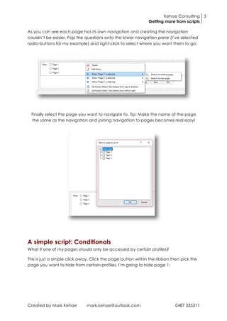 Scripted navigation ideas for Oracle Service Cloud | PDF