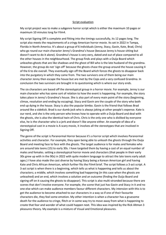 script evaluation that is due.docx