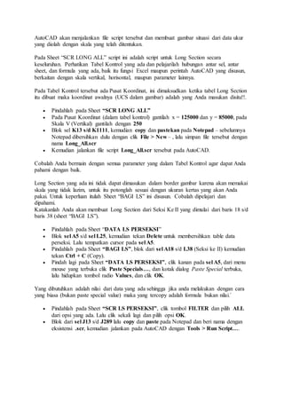 Script excel to autocad | DOCX