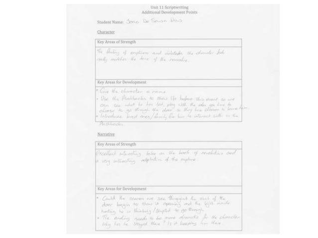 Script Feedback | PPT