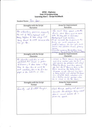 Script feedback | PDF