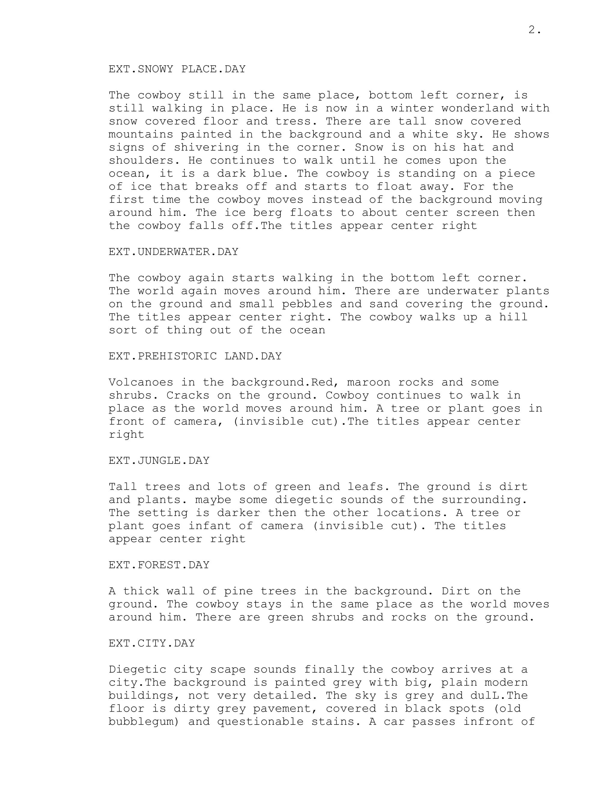 Shane's first draft of script | PDF