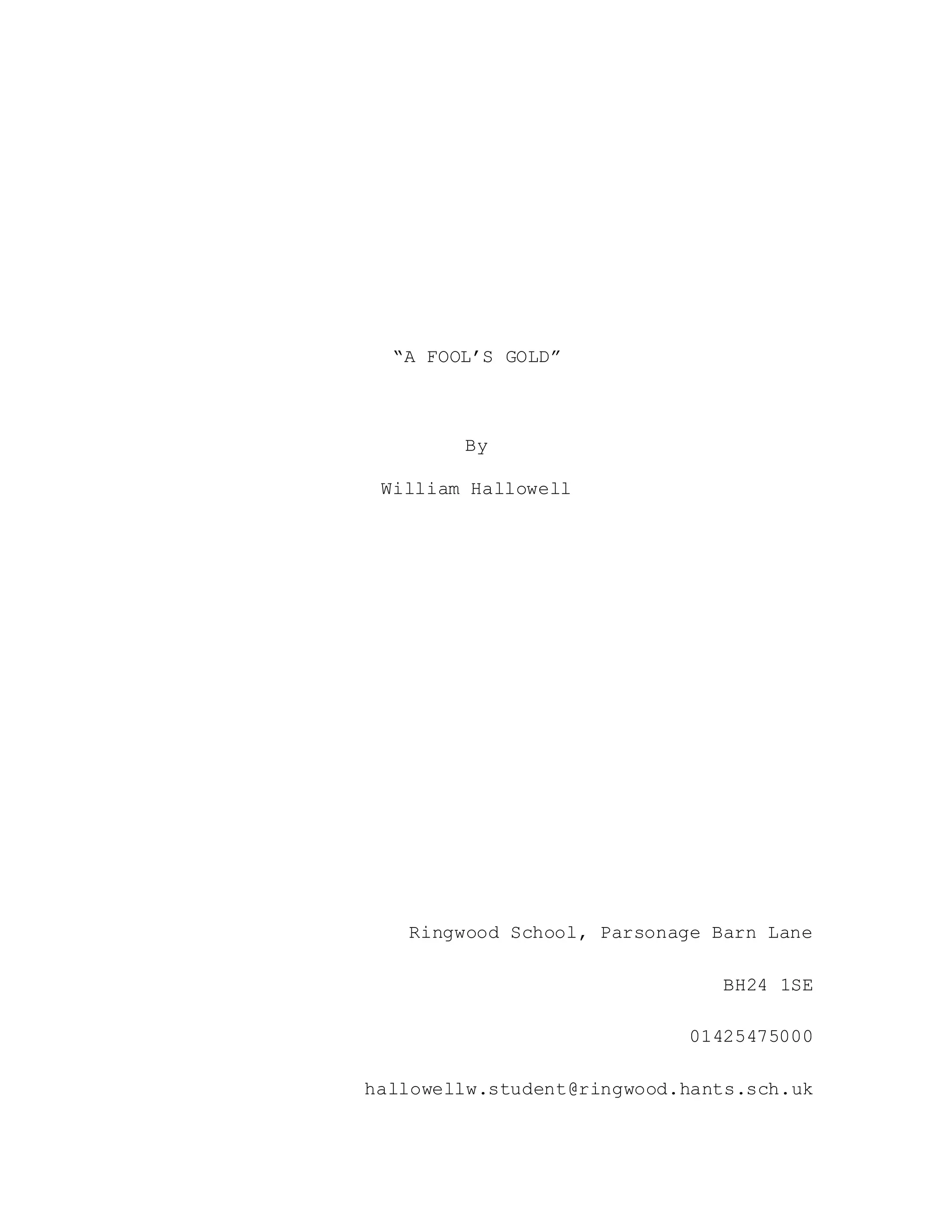 Script Final Draft Pdf