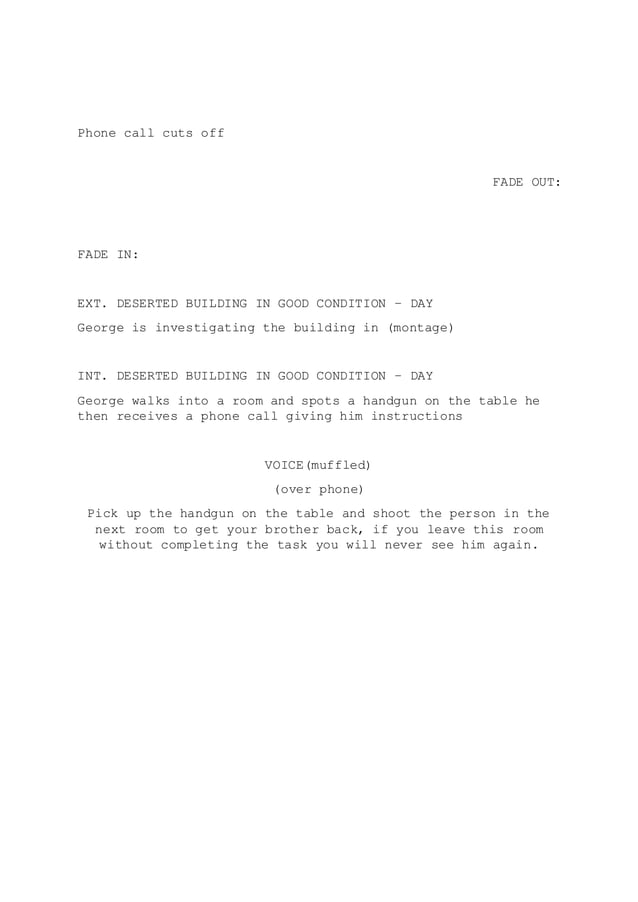 Script for enigma | DOCX