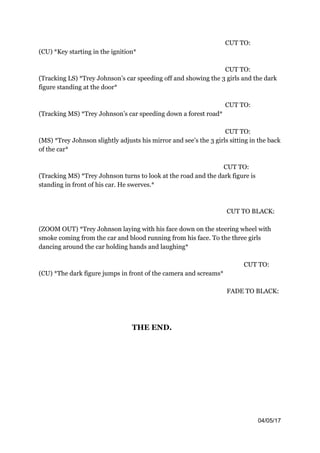 Script for horror trailer | PDF