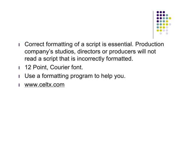 Script format