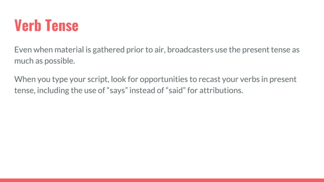Script Formatting for Broadcast Writing | PPT