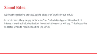 Script Formatting for Broadcast Writing | PPT
