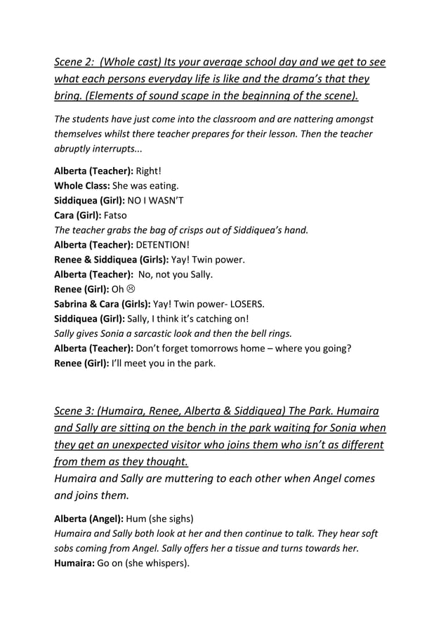 Script - Role Play. | DOCX