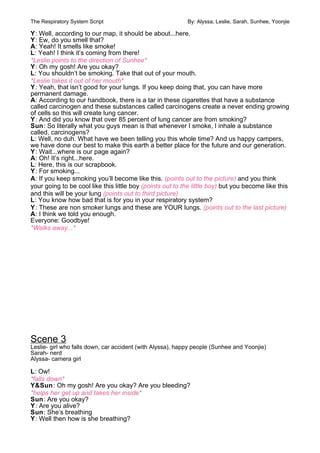 Script For Science Project.REAL