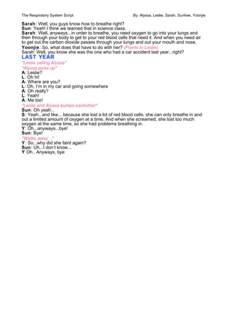 Script For Science Project.REAL