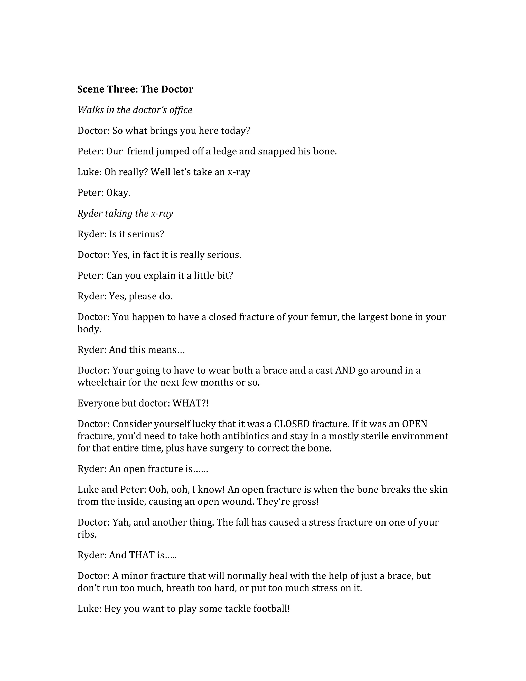 Script for science project 3 skit | DOCX