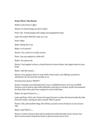 Script for science project 3 skit | DOCX