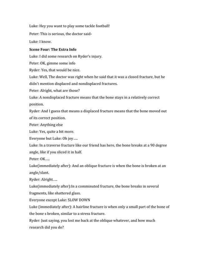 Script for science project 3 skit | DOCX