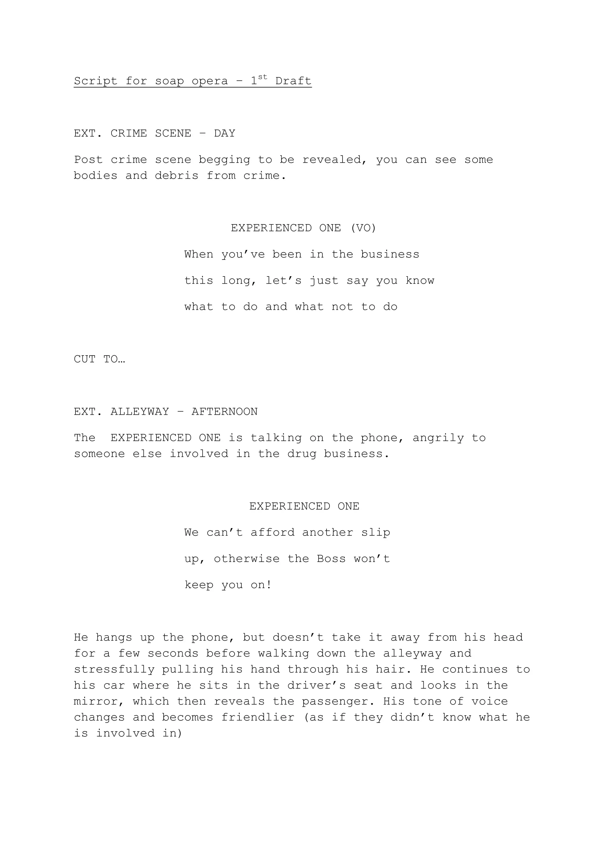 Script 2nd Draft | PDF